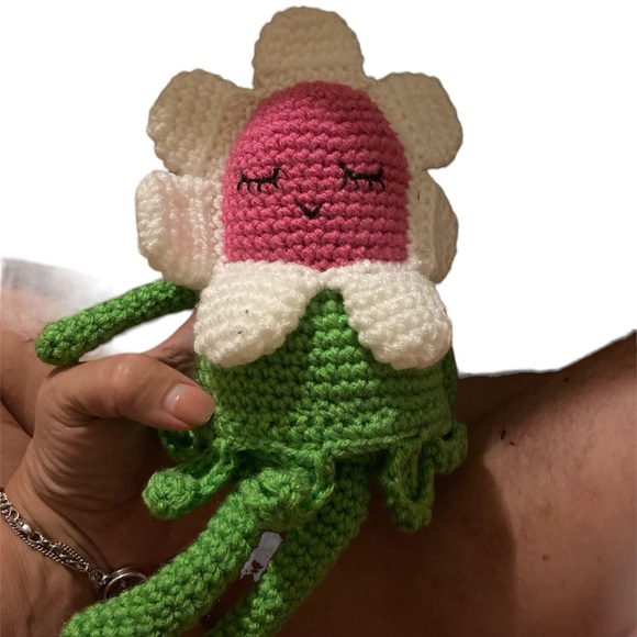Toys | Hand Crocheted 10 Cotton Flower Stuffed Animal Plushie Doll ...
